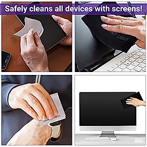 Swanky Computer Screen Cleaner Kit: Electronic Cleaner Spray 2 oz + 2 Microfiber Cleaning Cloth For Tv Cleaner - Ipad Screen Cleaner - Iphone Cleaner - Monitor Cleaner - Pc, Lcd, Laptop Screen Cleaner