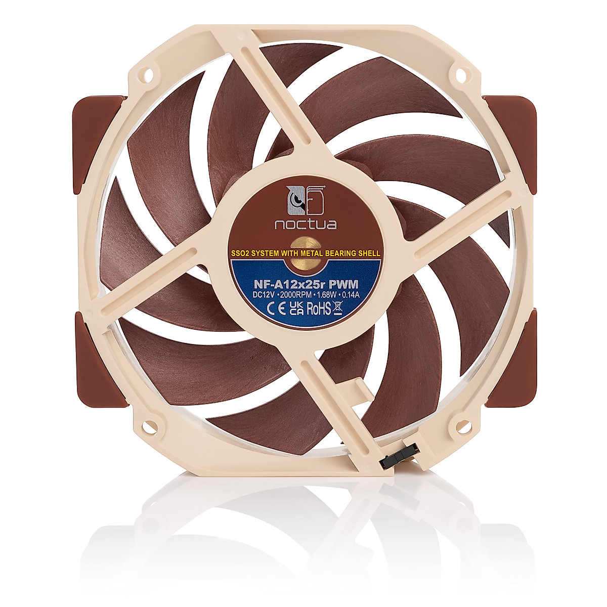 Noctua NF-A12x25r PWM, Round-Frame 120mm Fan, 4-Pin (Brown)