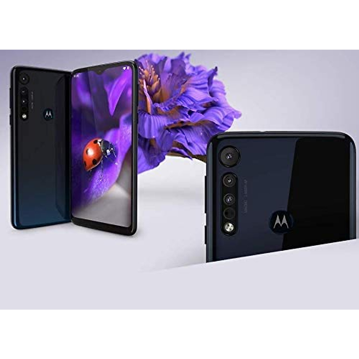 Motorola Moto One Macro w/Android One (64GB, 4GB) 6.2, Macro Vision Camera (5X Closer) GSM Unlocked (AT&T/T-Mobile/MetroPCS/Cricket) International Model XT2016-2 (Space Blue)