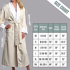 MONARCH Plush Lined Microfiber Bath Robe for Women or Men - Super Soft, Durable Luxury Spa, Resort & Hotel Bathrobe, Generously Sized (Unisex) Cypress