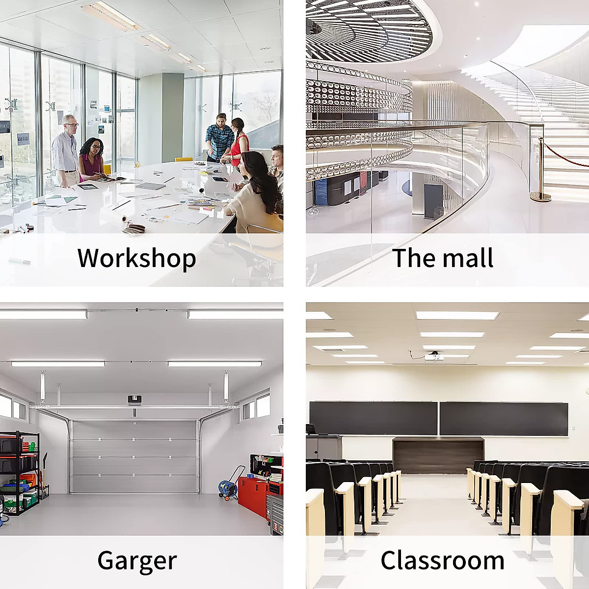 Ghiuop 25-Pack T8 LED Bulbs 4 Foot Tube Light, 4ft LED Shop Garage Warehouse Light, 20W 5000K 2600LM Daylight White, Fluorescent Lights Tube Replacement, Ballast Bypass, Dual-end Powered, Clear Cover