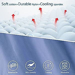 QUEEN ROSE Cooling Pregnancy Pillows, U Shaped Silky Maternity Pillow for Pregnant Women, 55 Inch Pregnancy Body Pillow for Sleeping, Back Pain Relief and Pregnant Legs, Hips, Belly Support, Blue