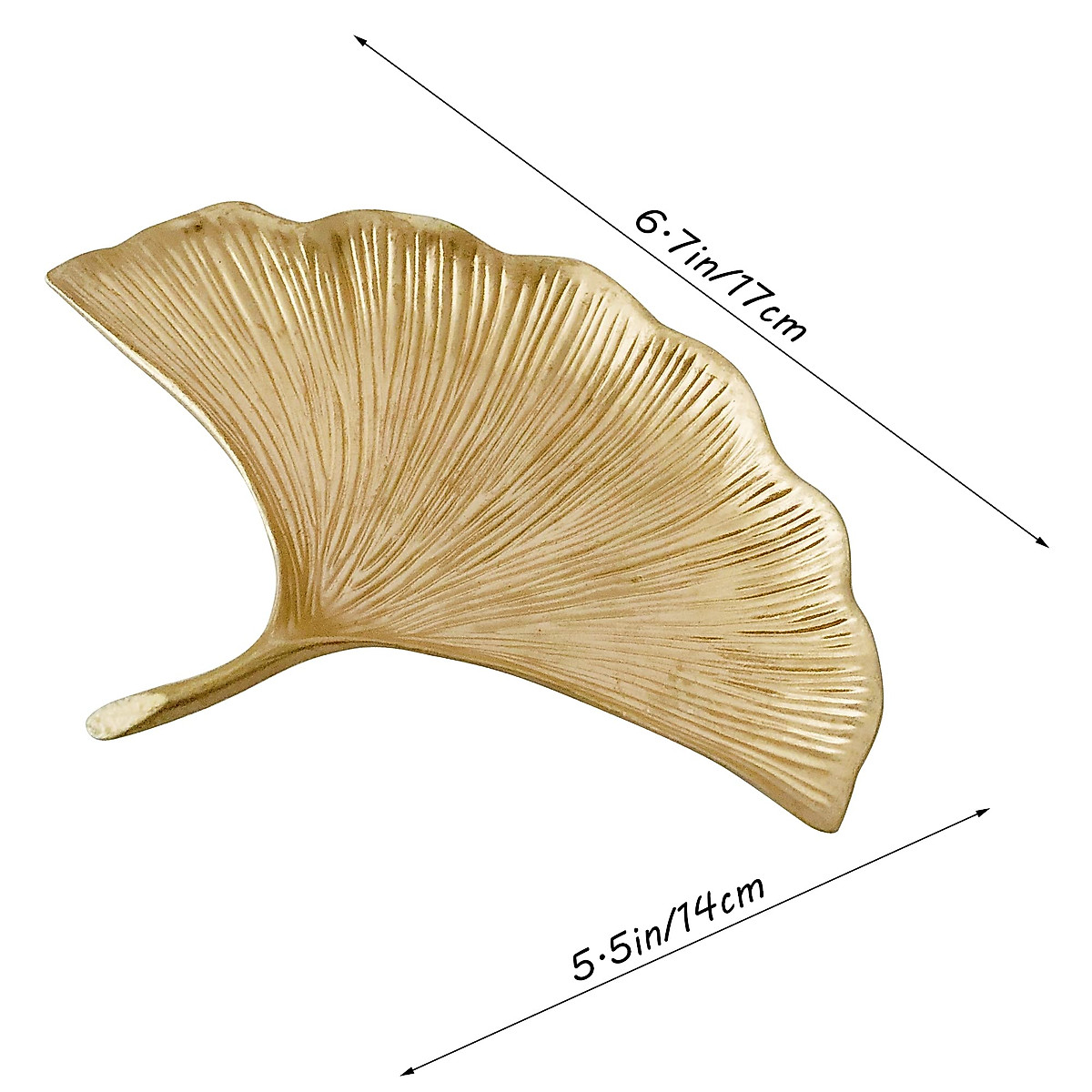 Pasiir Small Leaf Shaped Trinket Dish, Decorative Gold Jewelry Dish Tray, Ring Hodler Dish Jewelry Organizer