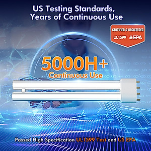 AMUFER 18W Bug Zapper Replacement Bulb, H-Shaped Tube with 4-Pin Base Bug Light, Replacement Light Bulb Compatible with 18W Mosquito Zapper