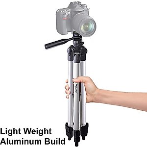 Acuvar 50" Smartphone/Camera Tripod Fits All smartphones iPhone 12 Max, 11 Pro Max, 11 Pro, 11, Xs, Max, Xr, X 8, 8+, 7, 7 Plus, Android Note 10 (Universal Mount + Remote)