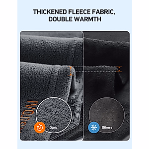 AstroAI Balaclava Ski Mask Winter Fleece Thermal Face Mask Cover for Men Women Warmer Windproof Breathable, Cold Weather Gear for Skiing, Outdoor Work, Motorcycling, Snowboarding, Grey-M, 21.5-23"