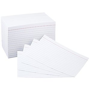Amazon Basics 4 x 6-Inch Ruled Lined White Index Note Cards, 500-Count, Index Cards