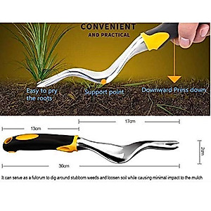 Sinoer Hand Weeding Tool for Garden,Weed Removal Cutter,Root Removal Weed Puller,Gardening Weeder Tools for Garden Lawn Yard