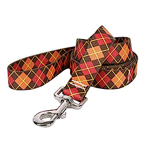 Yellow Dog Design Argyle Fall Dog Leash 3/4" Wide and 5' (60") Long, Small/Medium