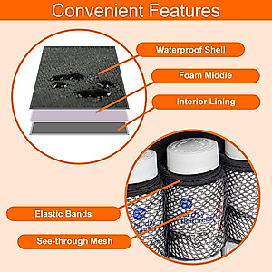 StarPlus2 Extra-Large 2-Compartment Customizable Modular Pill Bottle Organizer, Medicine Bag, Case, Carrier for Medications, and Medical Supplies - for Home Storage and Travel - Dark Gray (with Lock)