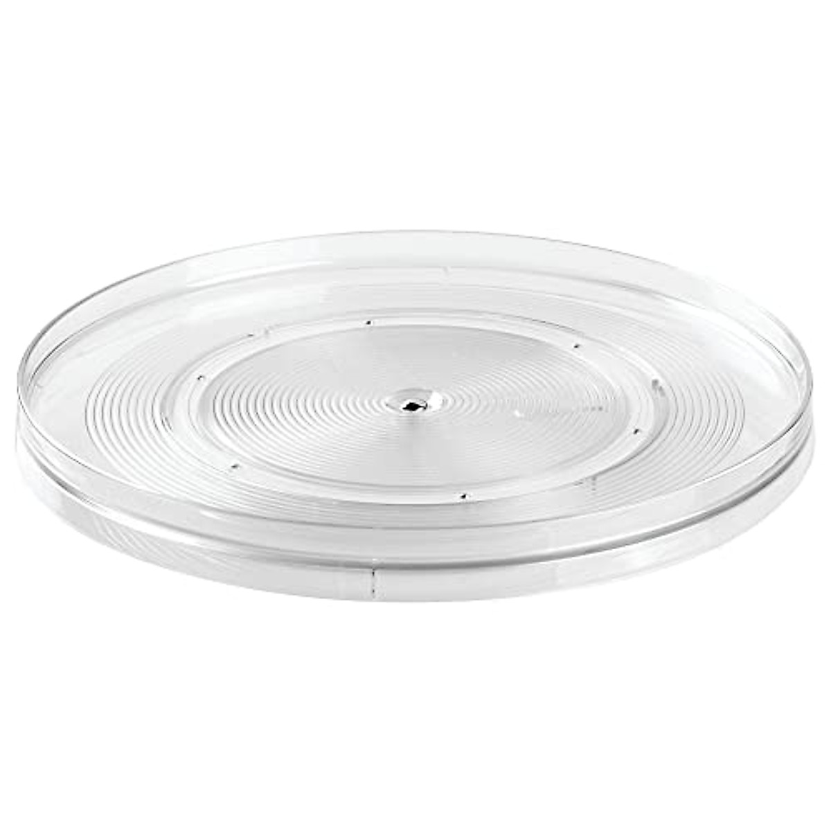 iDesign Recycled Plastic Lazy Susan Turntable Organizer Pantry, Bathroom, General Storage and More, The Linus Collection, 14" Inch, Clear