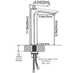 Beelee Bathroom Vessel Sink Faucet Tall Single Handle Brushed Gold Water Stream One Hole Lever Bath Lavatory Faucet Basin Mixer Tap Commercial Brass