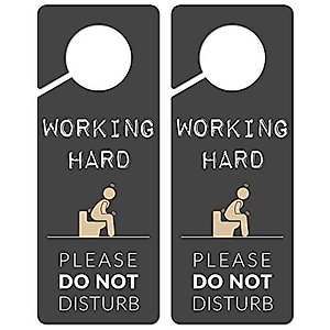 Sleeping Sign for Door, 2 Pack (Printed on Both Sides), 9.3″x3.5″ PVC Plastic, Naps Sign, Napping Sign, Do not Ring Bell Sign, Baby Sleeping Sign, Night Shift Sleeping, Do Not Disturb Sign