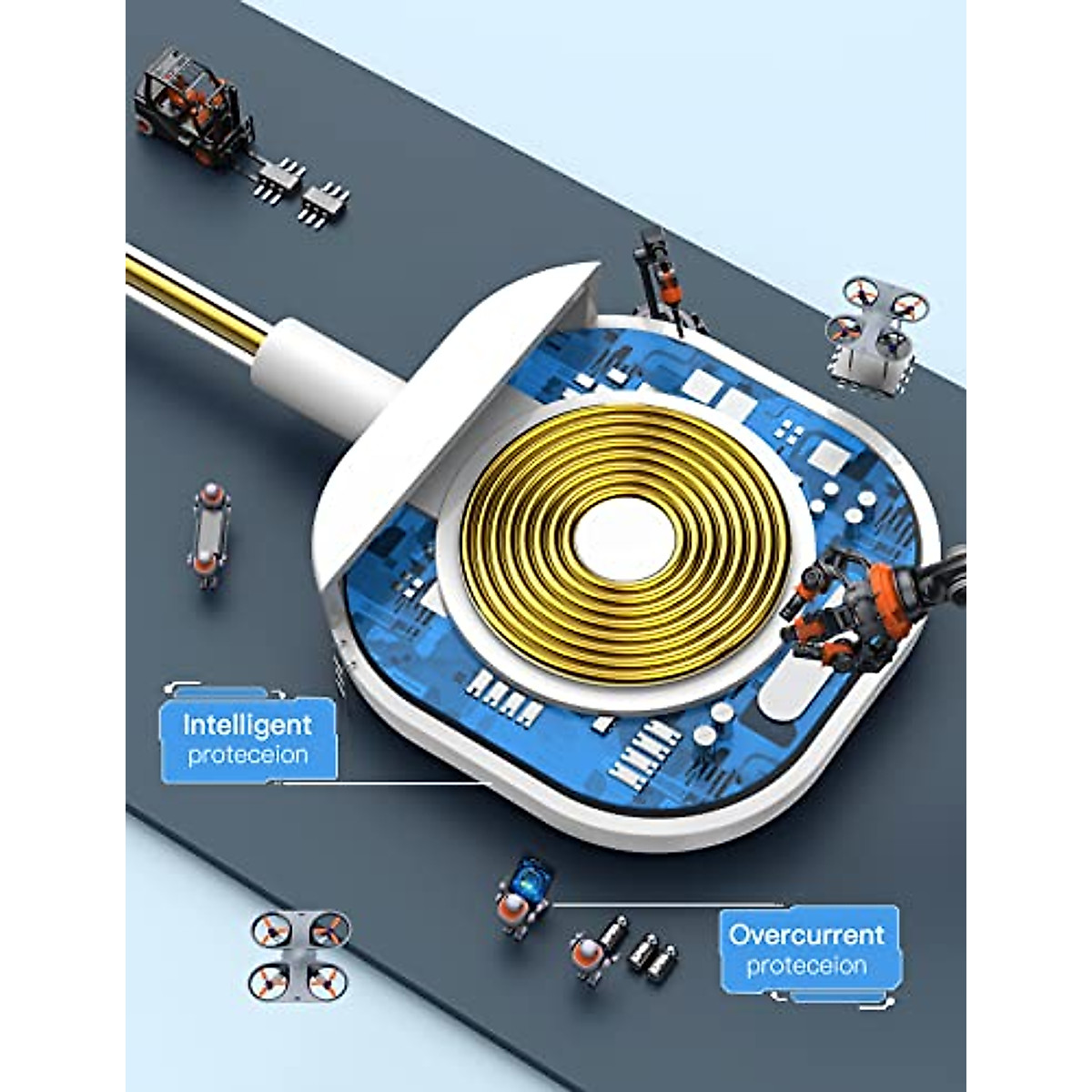 Comvin for Apple Watch Charger, Compatible with Apple Watch Charger Series 8 7 6 5 4 3 2 SE Ultra, Magnetic Charging Cable for iWatch Charger - 5ft/1.5m, White