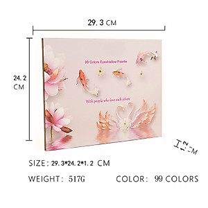 CREAMOON 99 Colors Eyeshadow Palette,Rainbow Shadow Makeup Pallet,Professional Matte Glitter Makeup Metallic Eyeshadow Long Lasting Blendable Natural Colors Make Up Eye Shadows Cosmetics Gift Kit