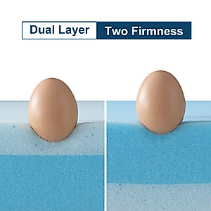 Maxzzz 4 Inch Mattress Topper Queen - Cool Gel Memory Foam Mattress Topper Extra Firm Bed Topper with Cover, Hard Mattress Topper for Back Relax, CertiPUR-US Certified