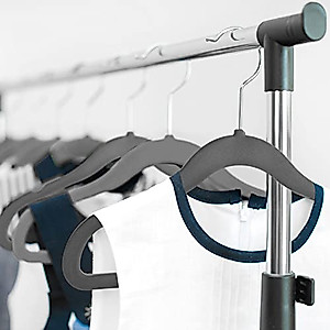 Sawysine 100 Pcs Baby Hangers for Closet Kids Clothes Hangers Children Velvet Non Slip Hangers Space Saving Infant Hangers Nursery Newborn Toddler Hangers for Boys Girls, 11.42x7.48 Inch