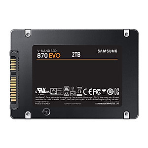 Samsung Electronics 870 EVO 2TB 2.5 Inch SATA III Internal SSD (MZ-77E2T0B/AM)