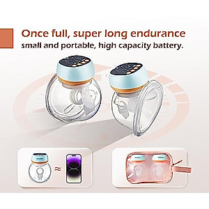 Hands Free Breast Pump︱Remote Control︱FDA Registered︱No Leakage, Painless︱3 Modes & 12 Levels︱Compact and Portable︱Wearable Breast Pump for Housework, Office, Travel or Car Use︱2Pcs(Model: RH-338)