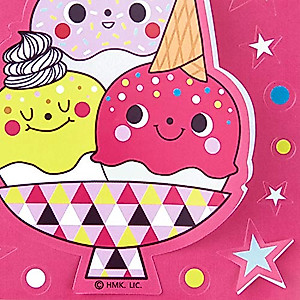 Hallmark Birthday Card for Kids (Ice Cream and Stars Stickers)