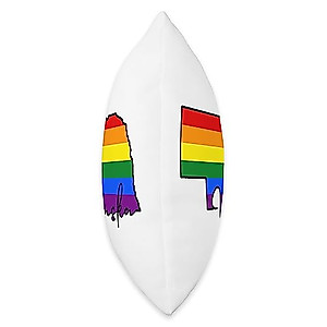 Nebraska Map USA State Rainbow Pride Flag Map USA State Nebraska Rainbow Flag Pride Month Throw Pillow, 16x16, Multicolor