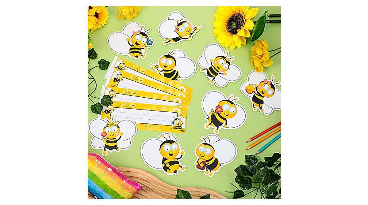 81 Pcs Bees Owls Cut Outs and Bees Owls Nameplates Bulletin Board ...