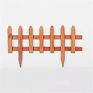 Garden Fence Decorative Fences Flower Bed Barrier Picket Fence Fencing Borders Garden Fence Panels Pine Wood Plug-in Fence for Yard Balcony EIIDJFF 521