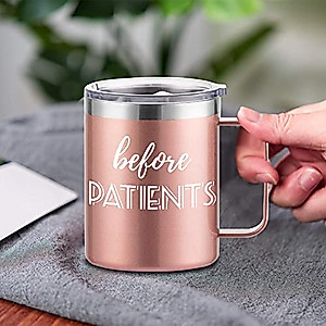 Physkoa Before Patients, After Patients Gift Set - 12oz Stainless Steel Wine Glasses and 12oz Stainless Steel Coffee Mug Set - Nurse Gifts for Women,Nurses Week Gifts,Nursing Graduation Gifts