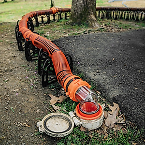 Camco 39736, RhinoFlex Clear RV Sewer Hose Elbow with 4-in-1 Adapter | Features a 360-Degree Fitting Rotation and Built-in Gasket for Odor-Tight Protection | Fits 4 Sizes of Dump Station Inlets