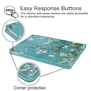 Fintie Folio Case for iPad Pro 12.9 (2nd Gen) 2017 / iPad Pro 12.9 (1st Gen) 2015 - [Corner Protection] Premium PU Leather Smart Stand Protective Cover with Auto Sleep/Wake (Blossom)