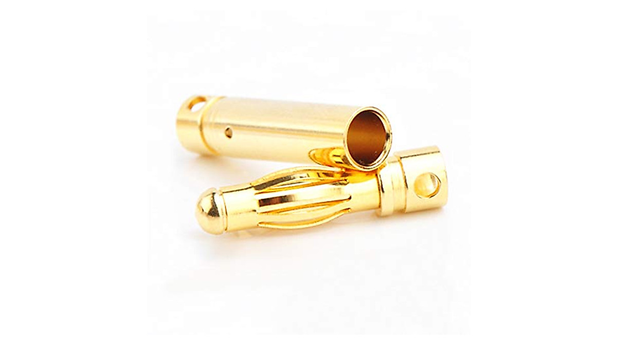 JFtech 10 Pairs 4mm Bullet Connectors for RC Models