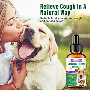 Dog Cough Treatment, Dog Allergy Relief Supplement for Suppress Allergy, Dry, Wet & Barky Cough for Dogs