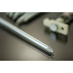 SE 10-1/2" Metal Tent Pegs with Glow-in-the-Dark Stoppers (10-Pack) - 910NRC10