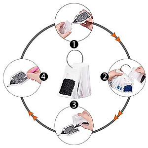 Benote Diamond Art Painting Storage Containers Large Bead Storage 100pcs Bags, Loose Leaf Binder Rings, Diamond Tray, Diamond Paint Accessories Tools