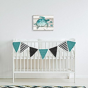 SUMGAR Bathroom Wall Art Bedroom Teal Decor Beach Pictures Coastal Ocean Canvas Paintings Sea Turtle,12x16 in