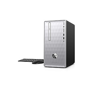 HP Pavilion Desktop Computer, Intel Core i7-8700, 12GB RAM, 1TB Hard Drive, Windows 10 (590-p0070, Silver)