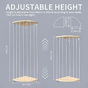 Zayysoha Stuffed Animal Storage Wood Soft Toy Shelf with Adjustable Length Large Corner Plush Toys Holder Nursery Hanging Organizer with Moon Zoo Pattern for Nursery PlayRoom Bedroom KidRoom