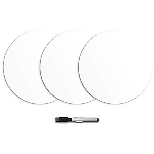 Wall Pops WallPops WPE0975 Ghost Dry Erase Dot Decals, White & Off-White