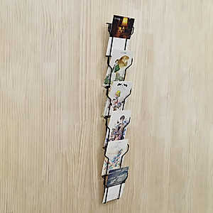 FixtureDisplays® Wall Mount 5X7 Inches 5.8 Inches Pocket Vertical Portrait Width Greeting Card Post Card Display Wire Rack Black 11716-NF