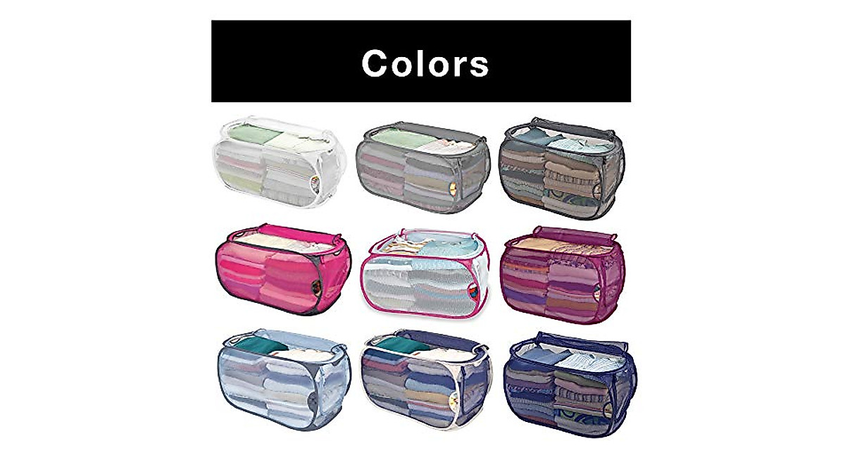 Smart Design Deluxe Collapsible Laundry Basket – 3 Loads