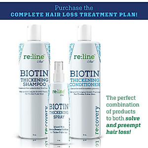 Biotin Shampoo and Conditioner for Hair Growth + Hair Thickening spray for Thin Hair Texturizer - Sulfate Free Thickening Shampoo and Conditioner + Biotin for Hair Growth spray - Hair Loss Prevention