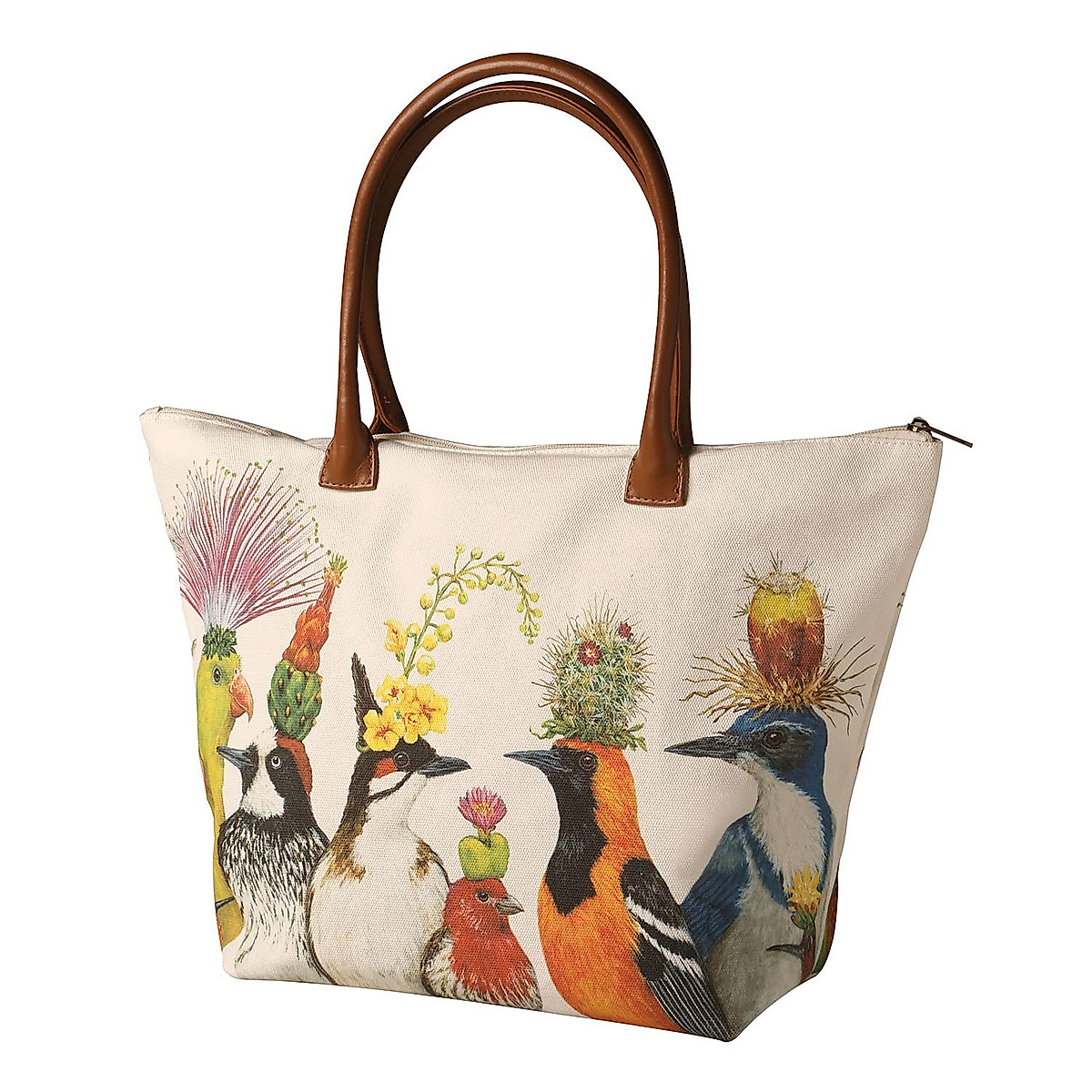 Womens Vicki Sawyer The Entourage Birds Canvas Tote Bag