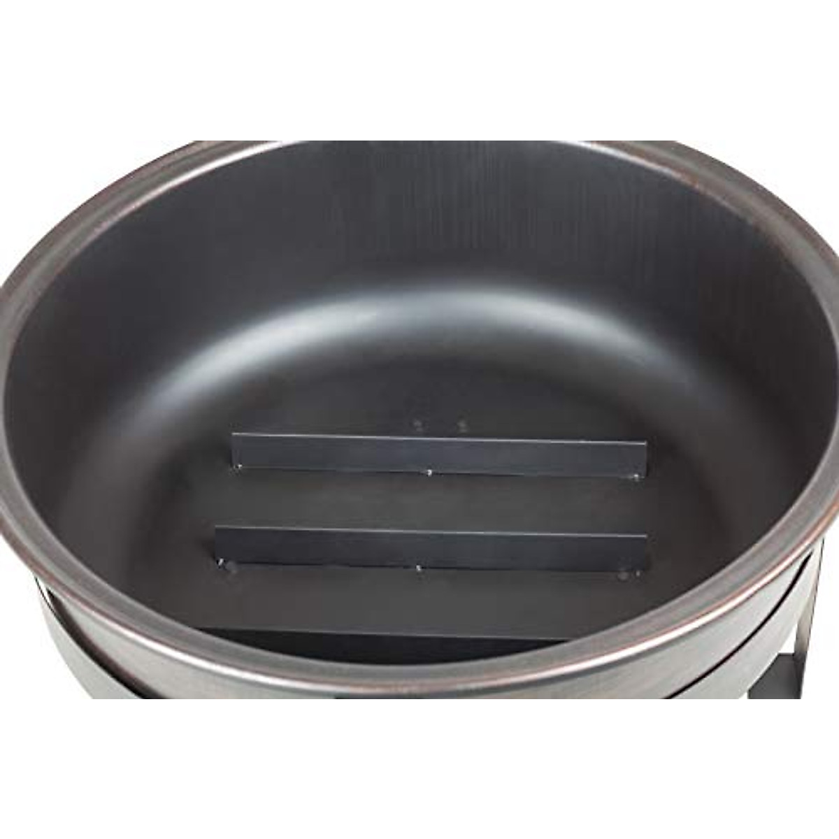 Fire Sense 62339 Fire Pit Cornell Wood Burning Unique Brushed Bronze Finish Lightweight Portable Outdoor Firepit Backyard Fireplace Included Multipurpose Screen Lifter Tool - 31"