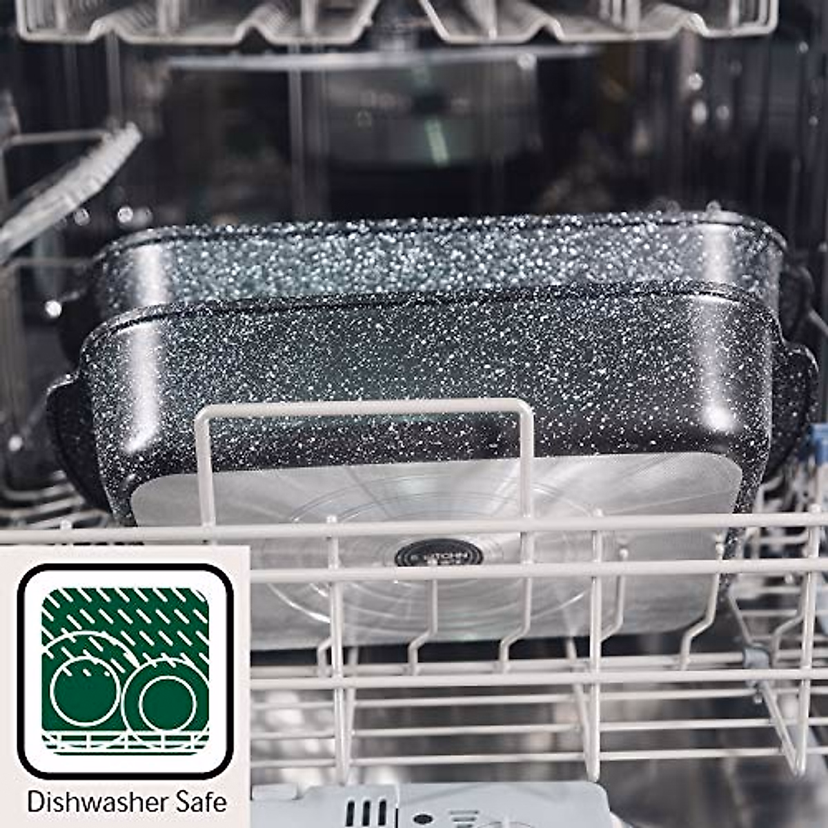 S·KITCHN Set of 3 Nonstick Roasting Pan Baking Dishes for Lasagna, Casserole and Bread Baking Pan, Large & Deep Lasagna Pan with Handles