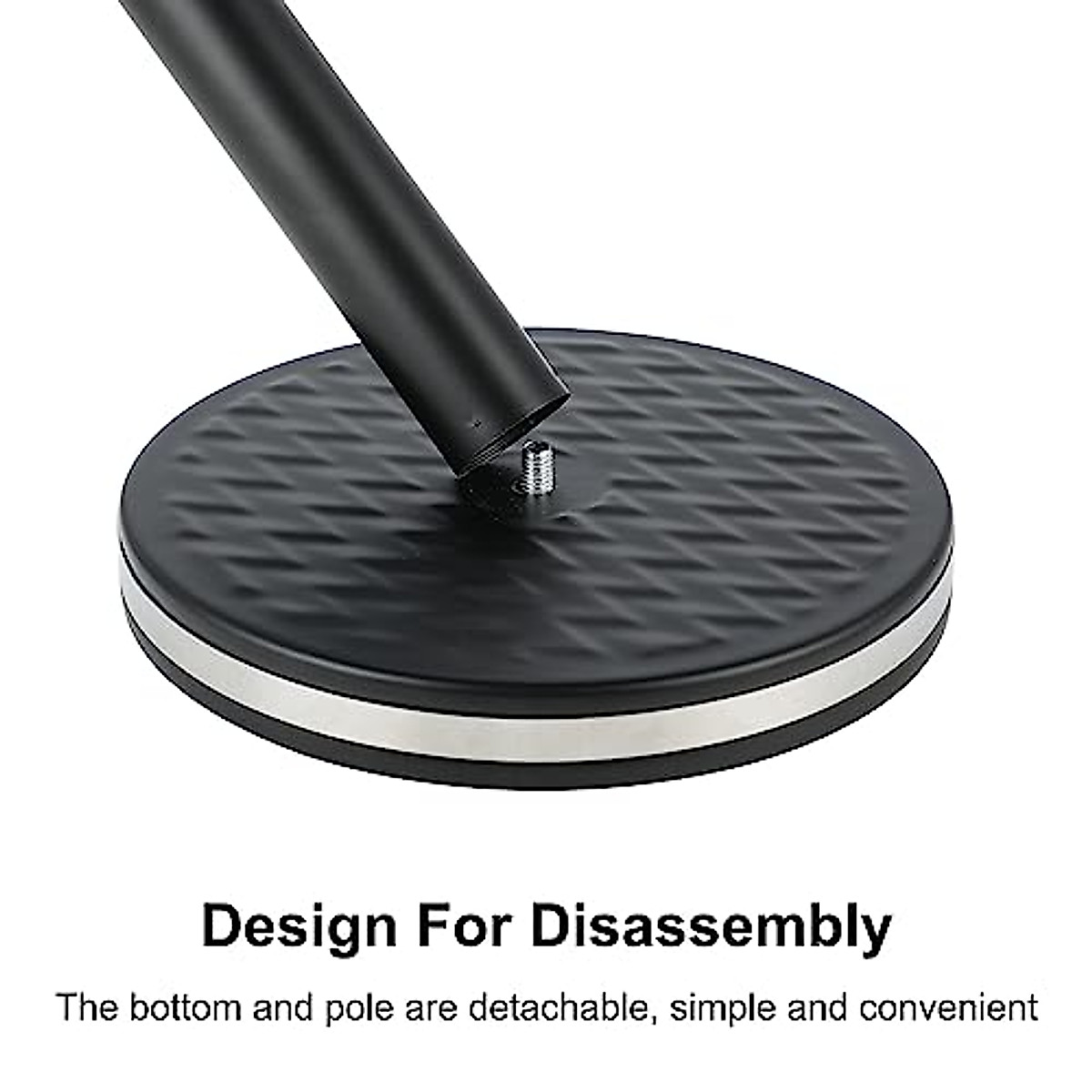 Dxlac 2 Pack Standing Paper Towel Holder, Black Kitchen Countertop Stand for Standard and Large Size Rolls - Ideal for Bathroom and Kitchen Organization and Storage