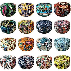 JHENG Set of 16 Small Scented Candles Soy Wax Aromatherapy Candles 2.5 OZ Portable Tin Candles with Lid, Relaxation Gifts Basket for Mother, Women, Friends and Coworkers