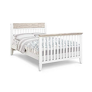 Suite Bebe Hayes 4 in 1 Convertible Crib, White and Wire Brushed Wood