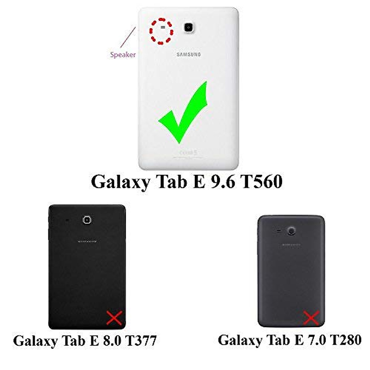 KIQ Armor Series for Samsung Galaxy Tab E 9.6 Case Thick Protective Kickstand Case for Samsung Galaxy Tab E Case SM-T560 2015 (SM-T560/T561/T565/T567) - Black