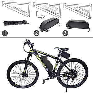 HJGHY E-Bike Battery 36V 8AH 10AH 13AH 15AH Lithium Battery Li-ion Battery Replacement Down Tube Battery for 540W 350W 100W Electric Bicycle Motor,36v,15Ah