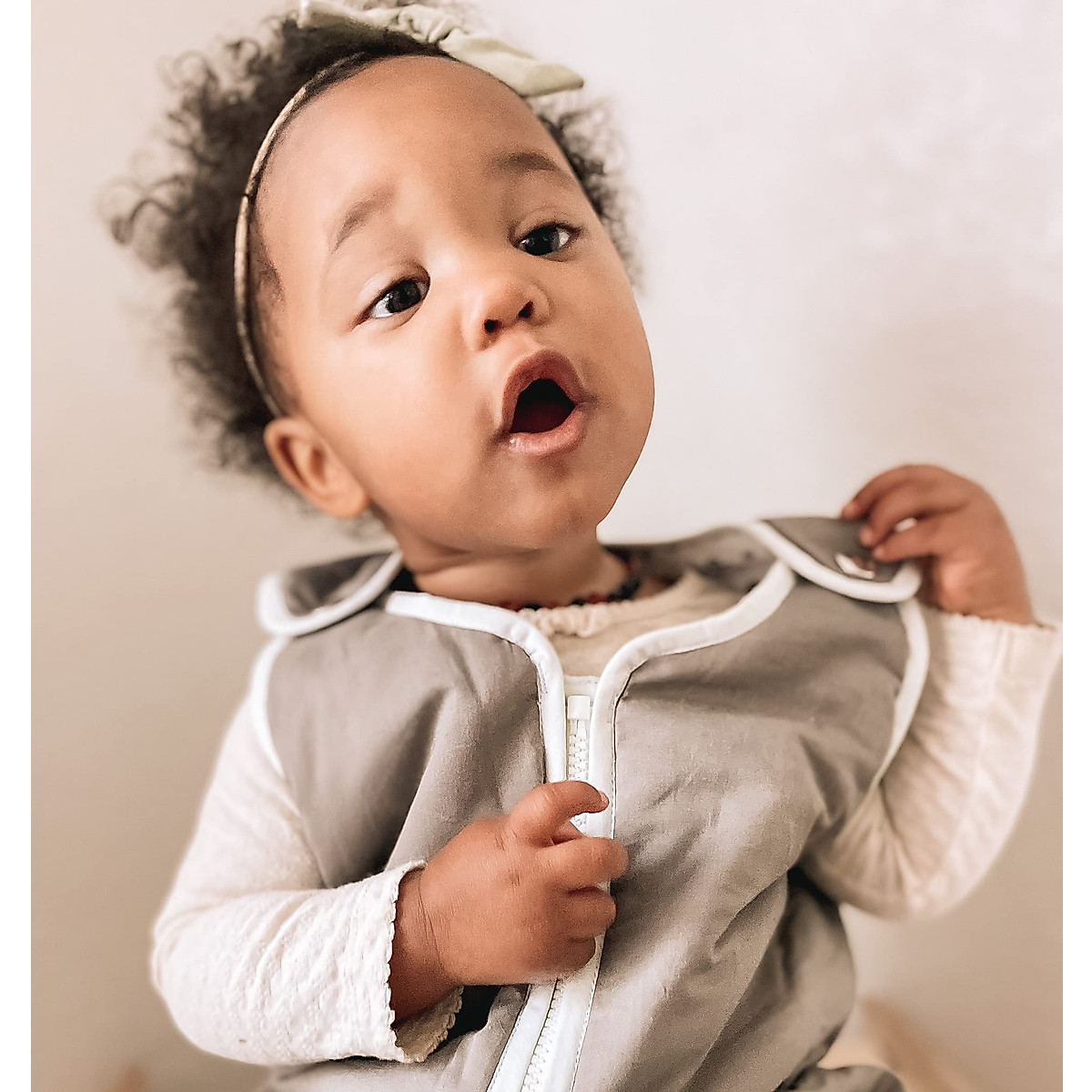 baby deedee Sleep Nest Warm Baby Sleeping Bag fits Newborns and Infants, Gray Lagoon, Medium (6-18 Month)